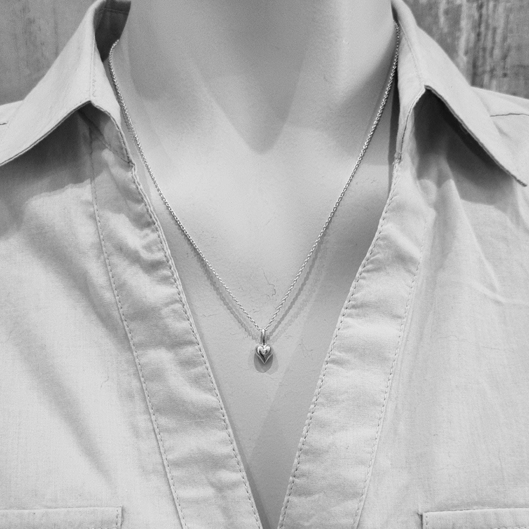 Hjarte MiniMini anheng - polert | ØVREBØ smykkeverkstad